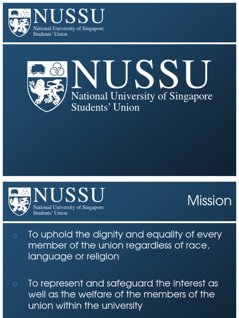 NUSSU Introduction | PDF | Students' Union | Academia