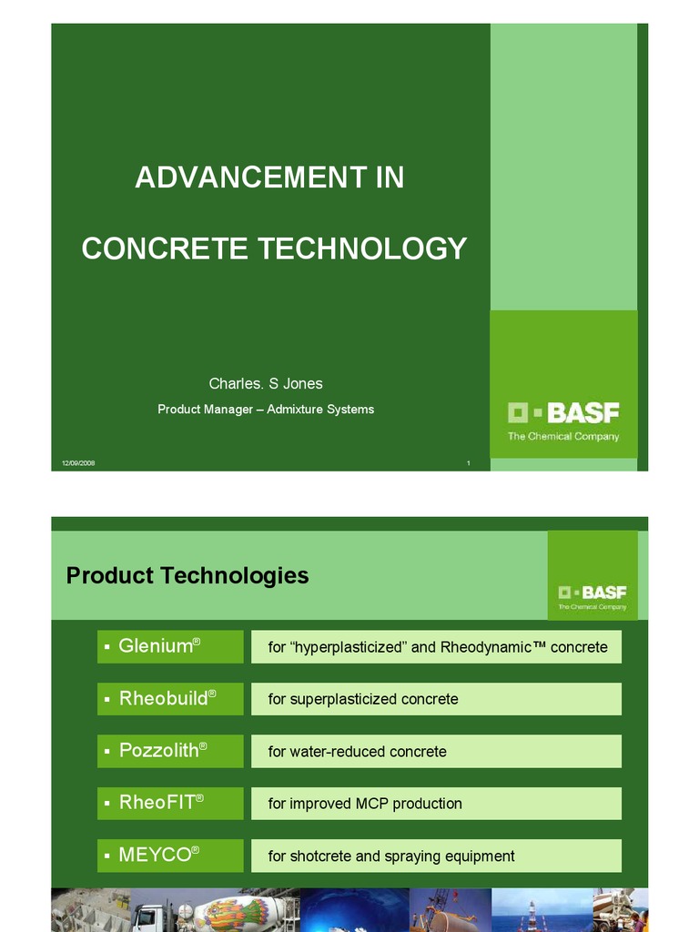 Advancement in Concrete Technology | PDF | Composite Material | Concrete