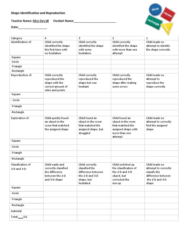 Shape Identification Assessment | PDF