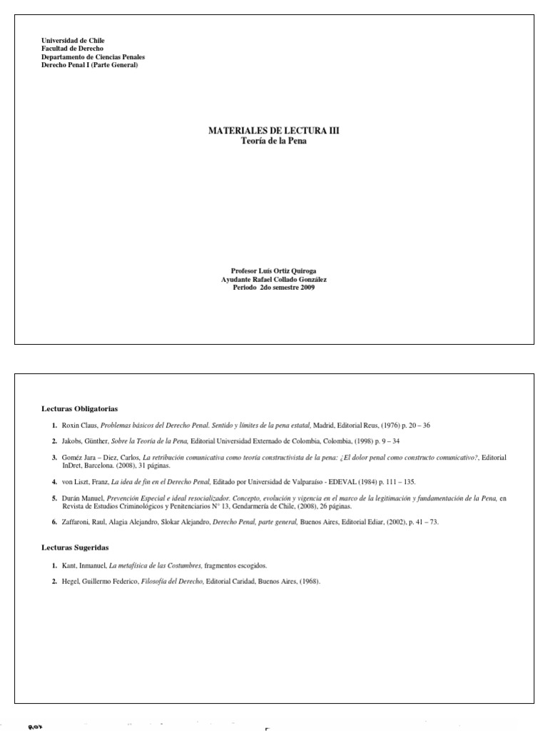 Teoría de La Pena Roxin | PDF | Política | Ciencias sociales