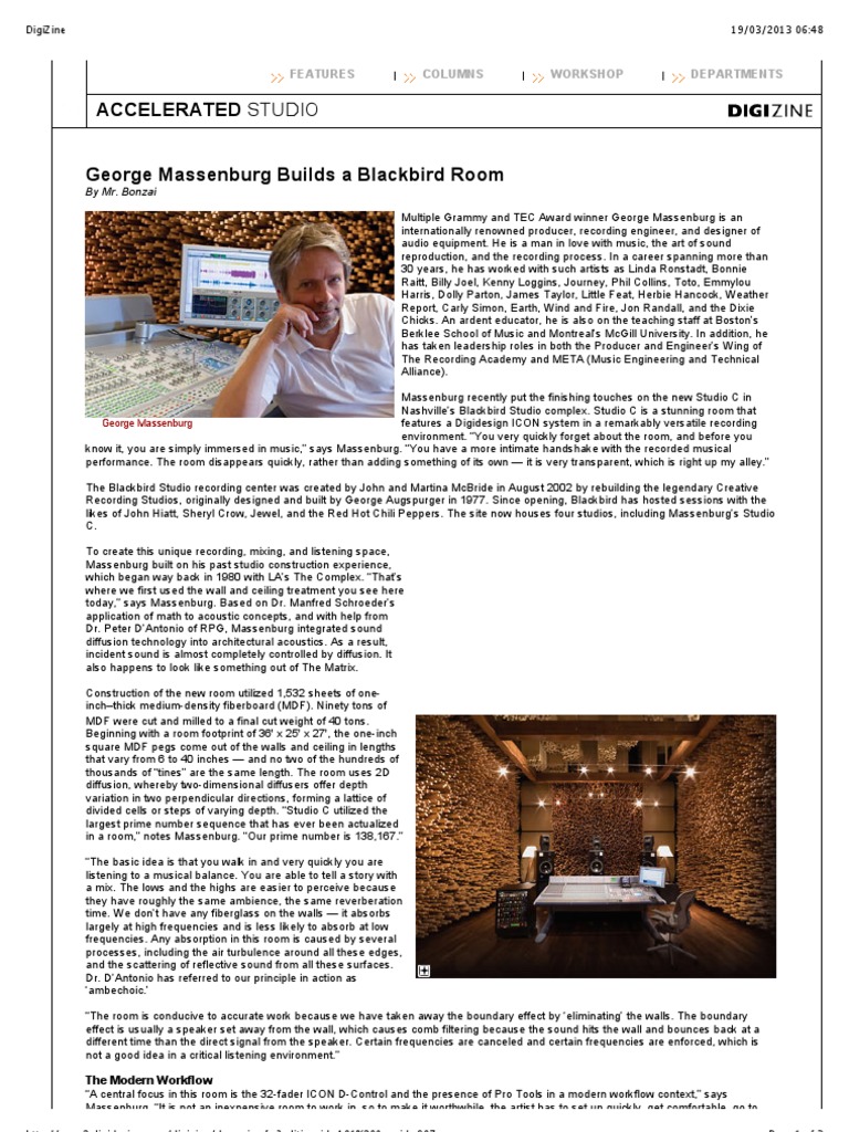 DigiZine George Massenburg Studio | PDF | Equalization (Audio) | Sound ...