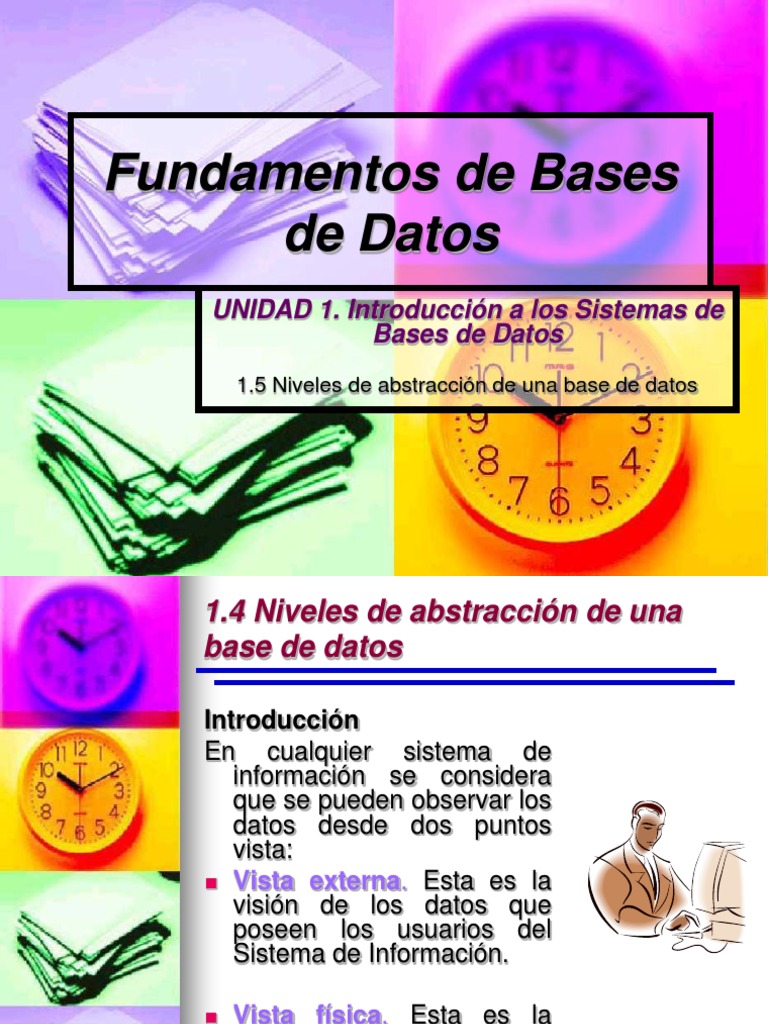 1.5 Niveles de Abstraccion | PDF | Bases de datos | Gestión de datos