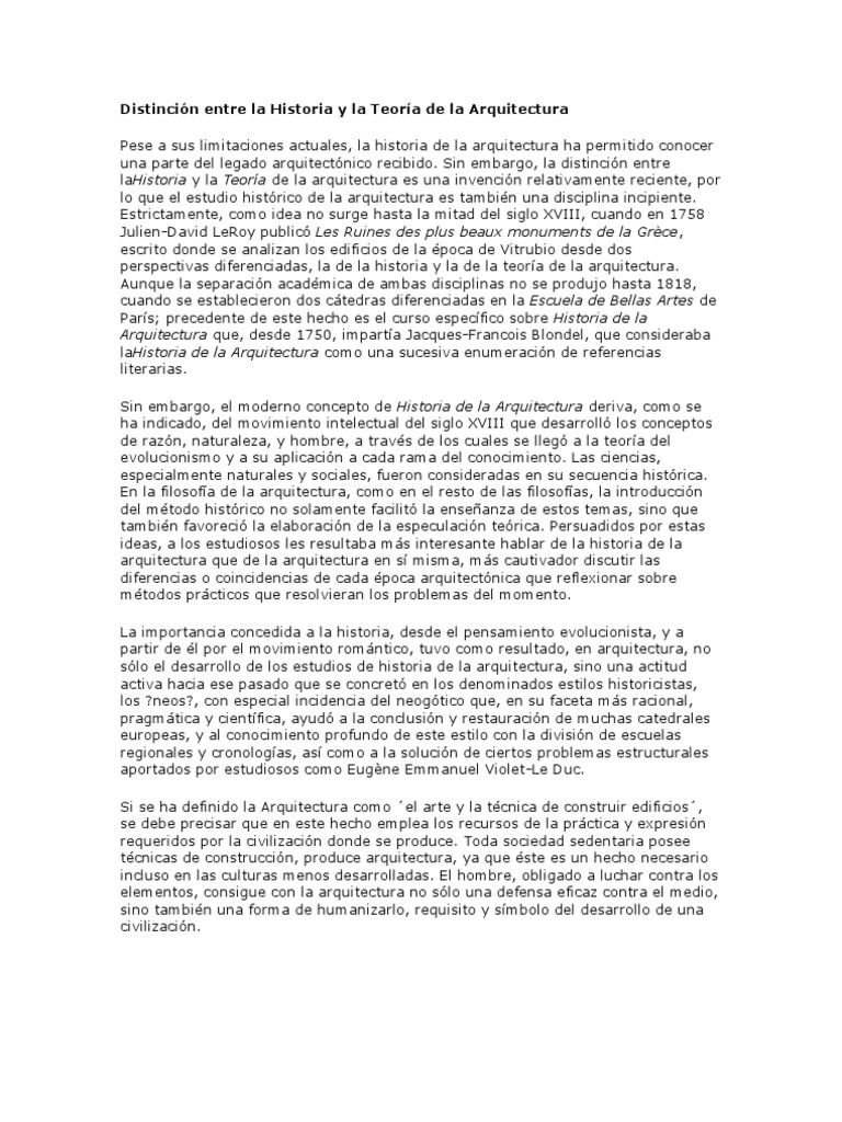 La evolución del estudio de la Historia de la Arquitectura como ...