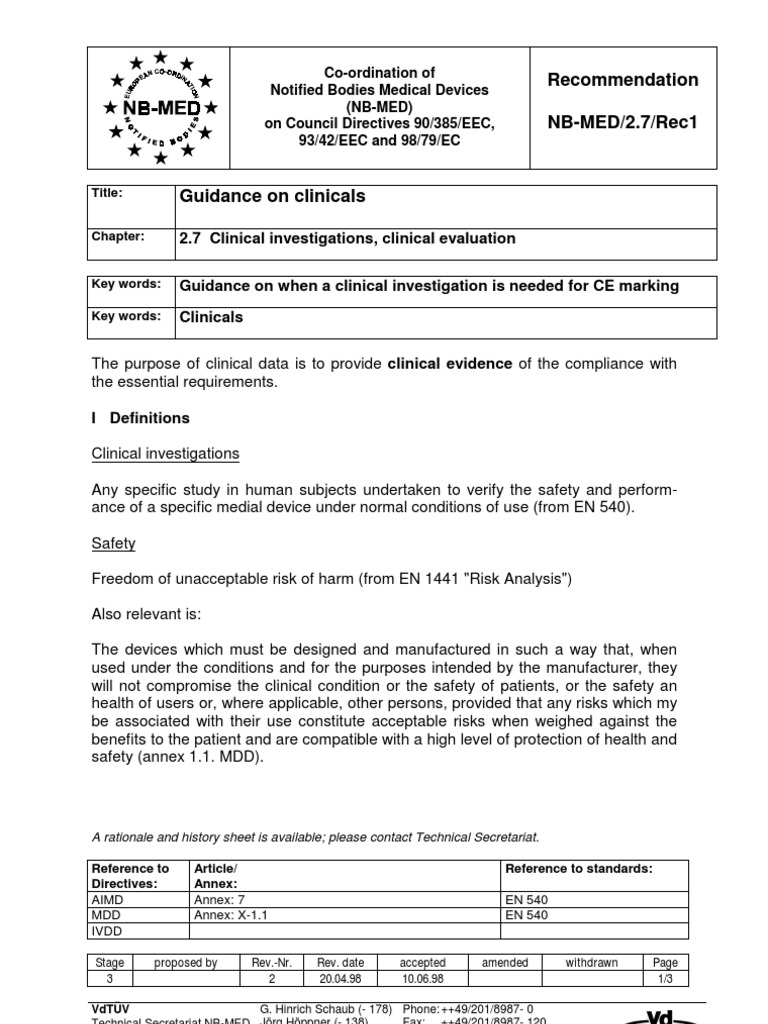 Guidance on When Clinical Investigations Are Needed to Demonstrate the ...