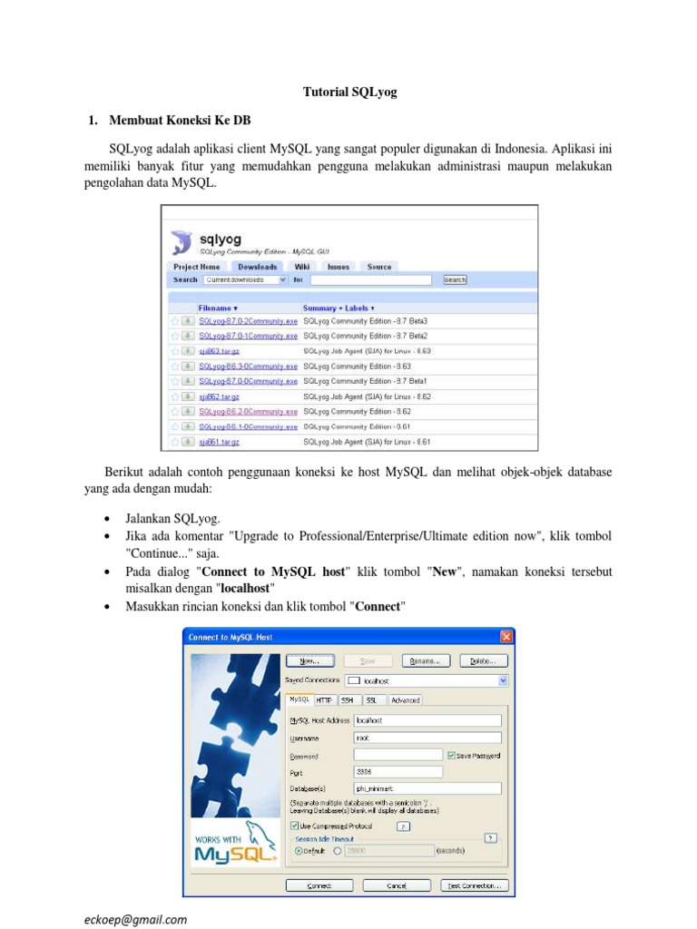 Tutorial SQLyog | PDF