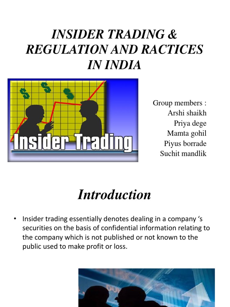 Insider Trading Regulations in India | PDF | Insider Trading | Stocks