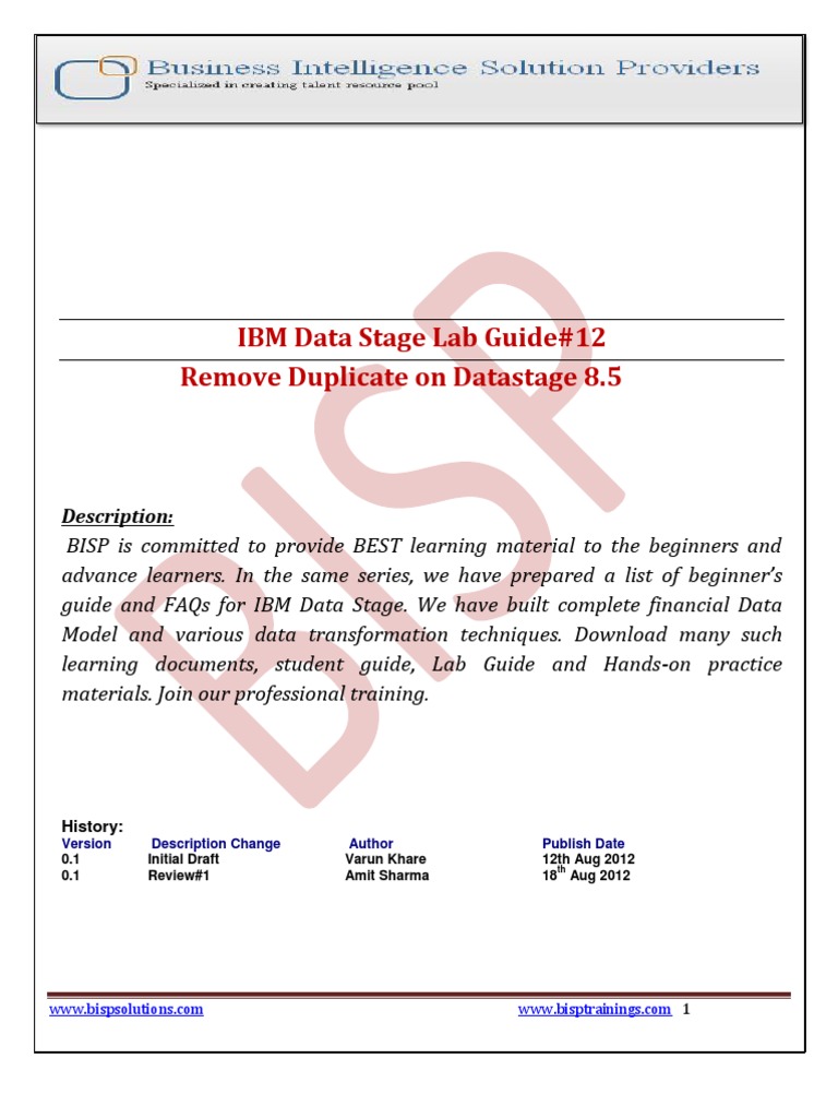 DataStage Hands On Guide Removing Duplicates | PDF | Password | Oracle ...