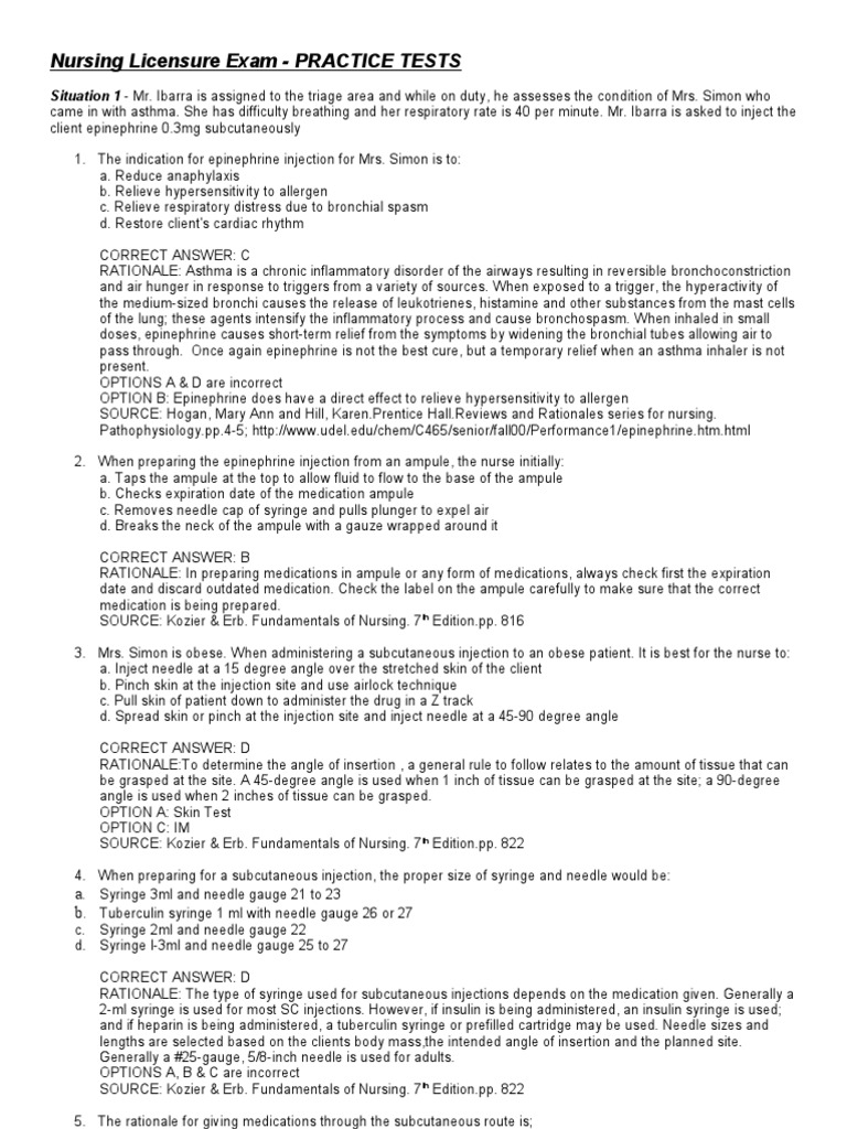 NLE - Practice Tests | PDF | Constipation | Diabetes Mellitus