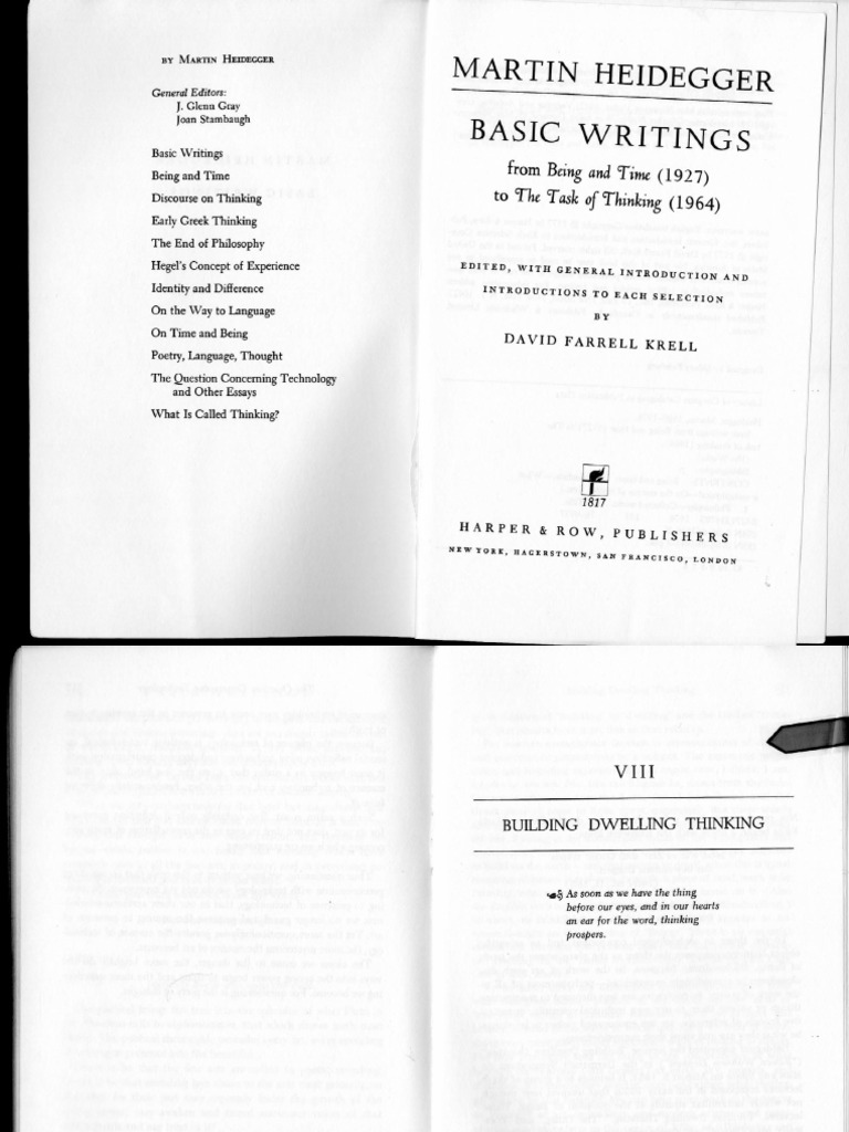 Heidegger - Building Dwelling Thinking | PDF