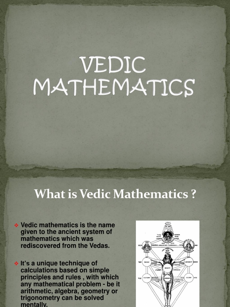 Vedic Mathematics Presentation Pdf Multiplication Factorization