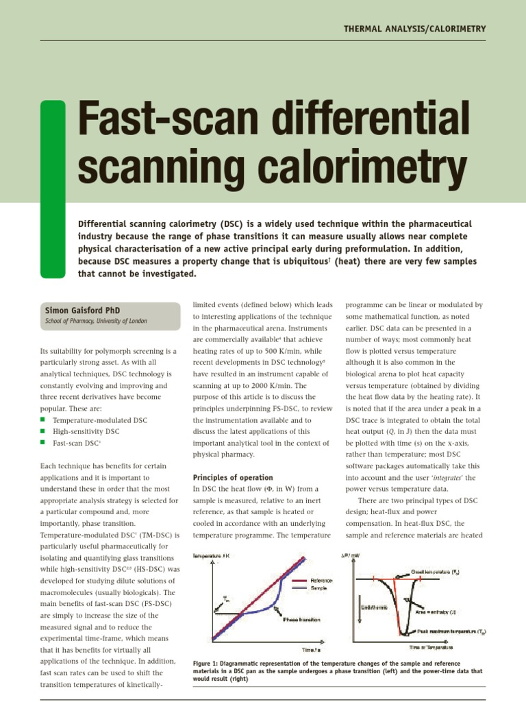 DSC | PDF | Differential Scanning Calorimetry | Thermal Analysis