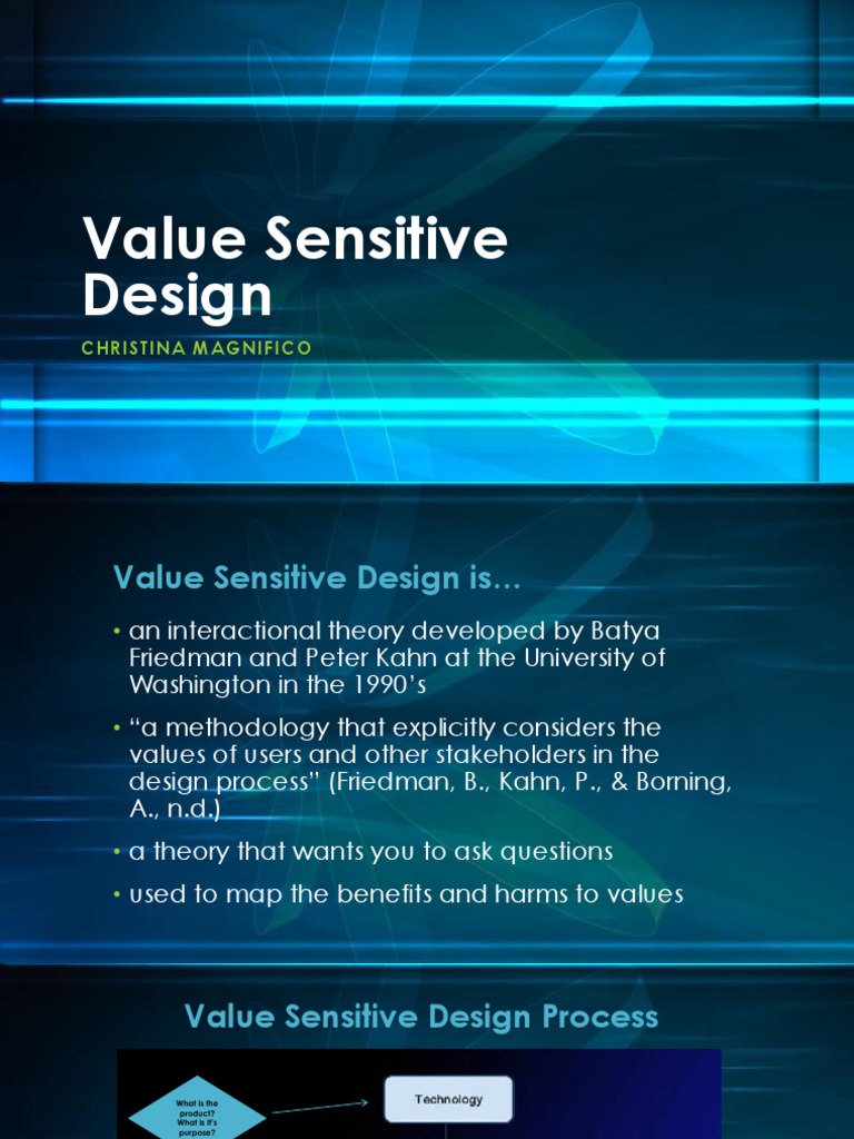 Value Sensitive Design | PDF | Usability | Library Science