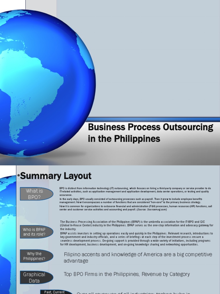 PDF - Business Process Outsourcing in The Philippines | PDF | Business ...