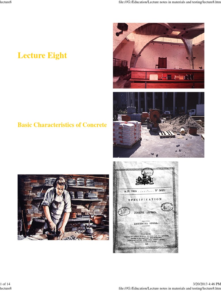 Basic Characteristics of Concrete PDF | PDF | Construction Aggregate ...