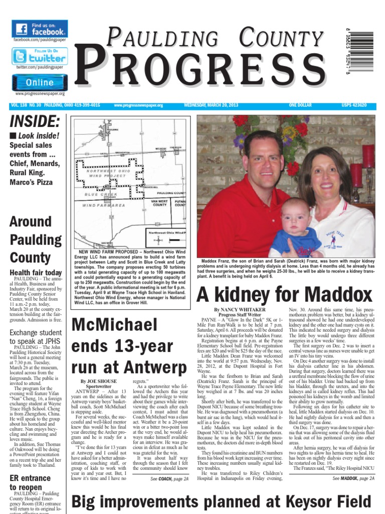 Paulding Progress March 20, 2013 | PDF | Dialysis | Prosecutor