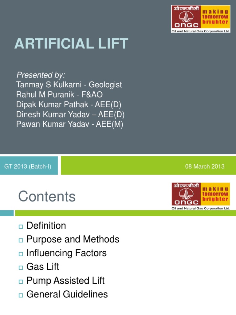 Artificial Lift Methods | PDF | Pump | Petroleum Reservoir