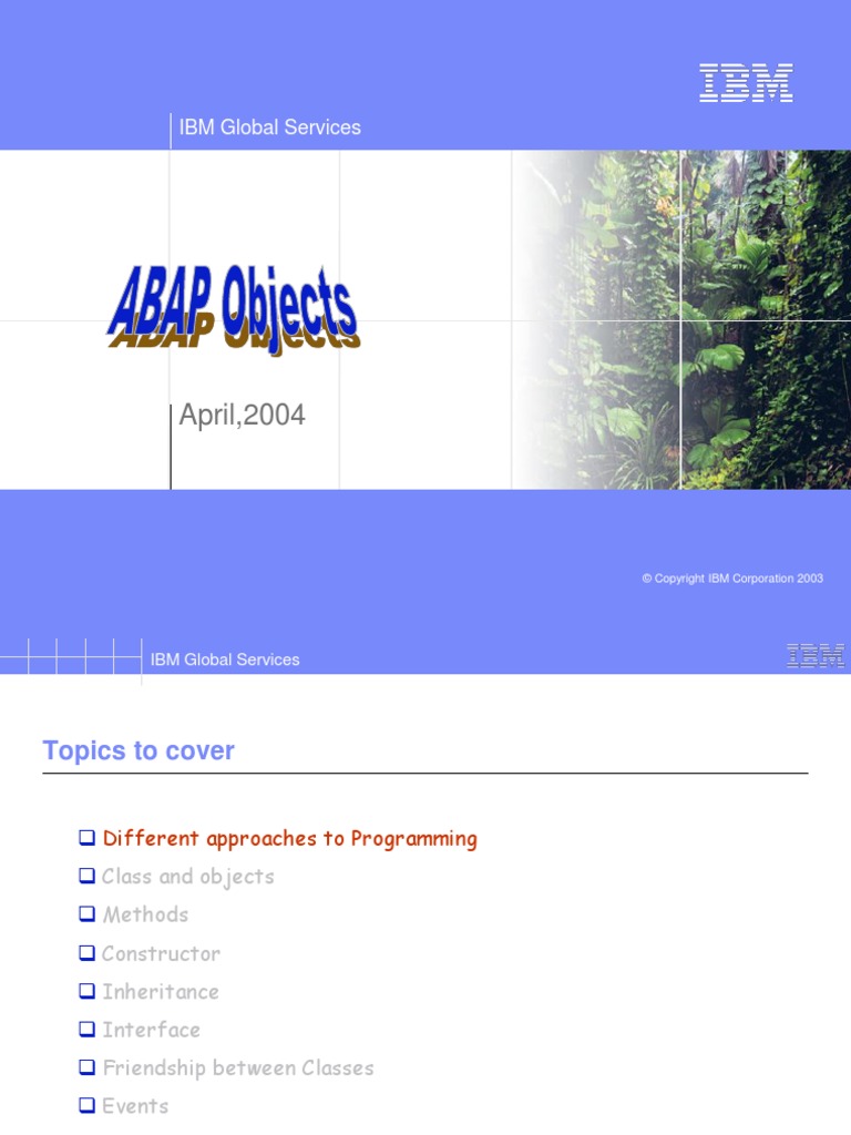 Oops Abap | PDF | Class (Computer Programming) | Inheritance (Object ...