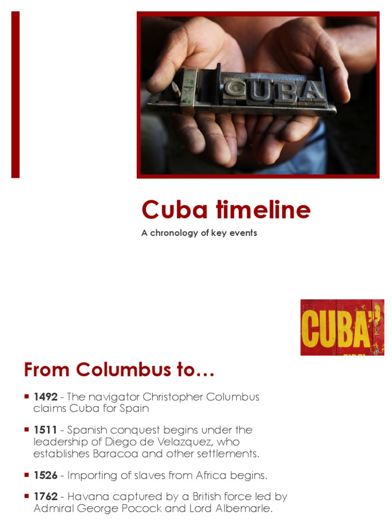 Cuba Timeline: A Chronology of Key Events | PDF