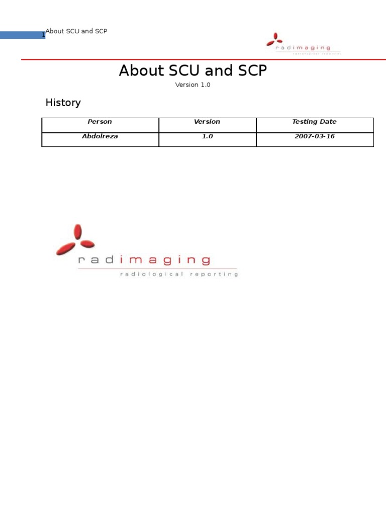 About SCU and SCP | PDF | Server (Computing) | Information Science
