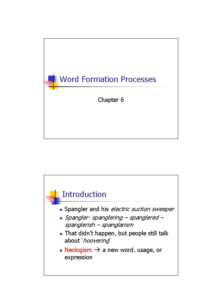 Word Formation Processes | Acronym | Linguistic Typology