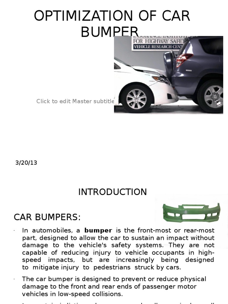 Optimization of Car Bumper | PDF | Car | Wheeled Vehicles