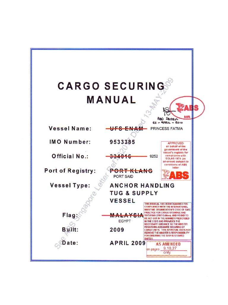 5 - Cargo Securing Manual | PDF | Containerization | Cargo