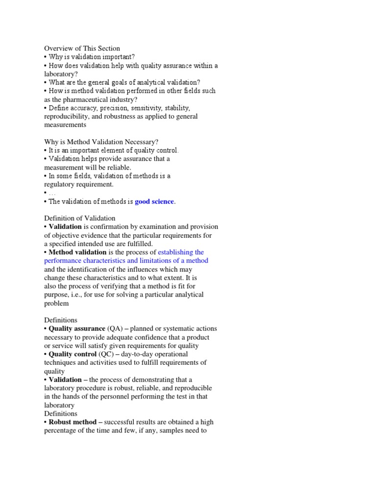 Analytical Method Validation | PDF | Assay | Detection Limit Analytical Method Validation | PDF | Assay | Detection Limit