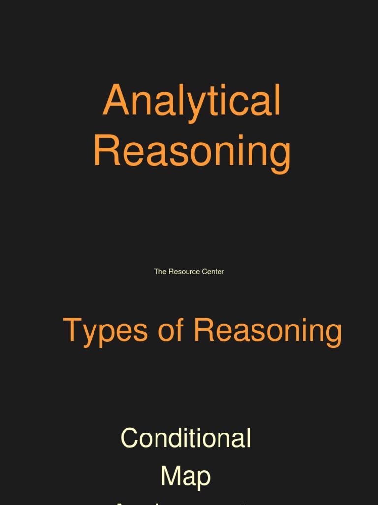 Analytical Reasoning: The Resource Center | PDF