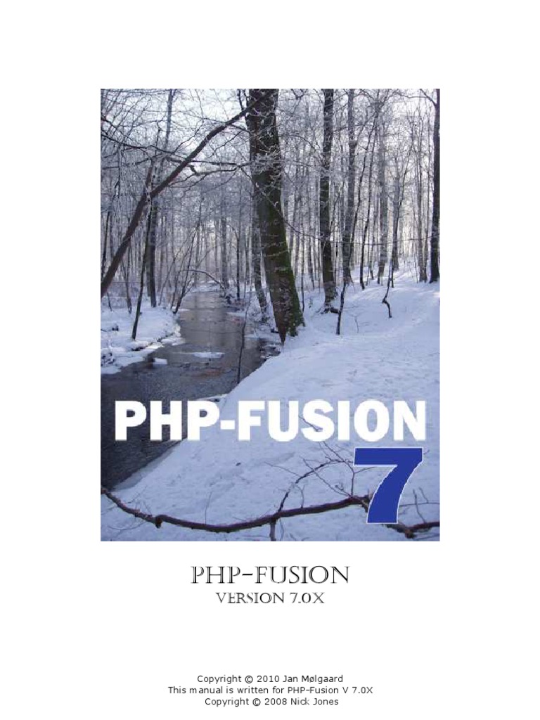 UK Manual PHP-Fusion v7 | PDF | Internet Forum | Copyright