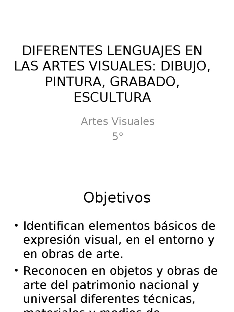 Diferentes Lenguajes en Las Artes Visuales | PDF | Grabado | Dibujo