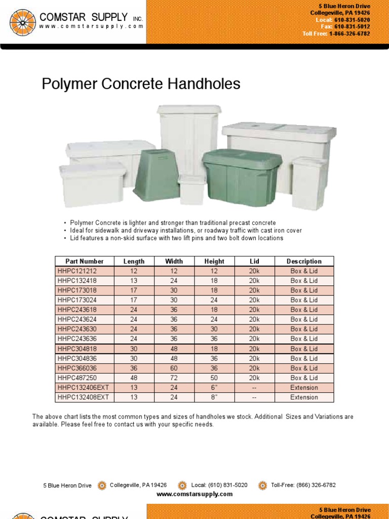 Handholes Polymer Concrete Fiberglass | Building Technology | Concrete