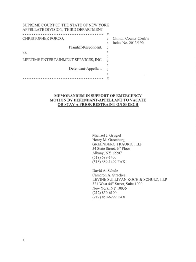 Emergency Motion To Vacate | PDF | Prior Restraint | Injunction