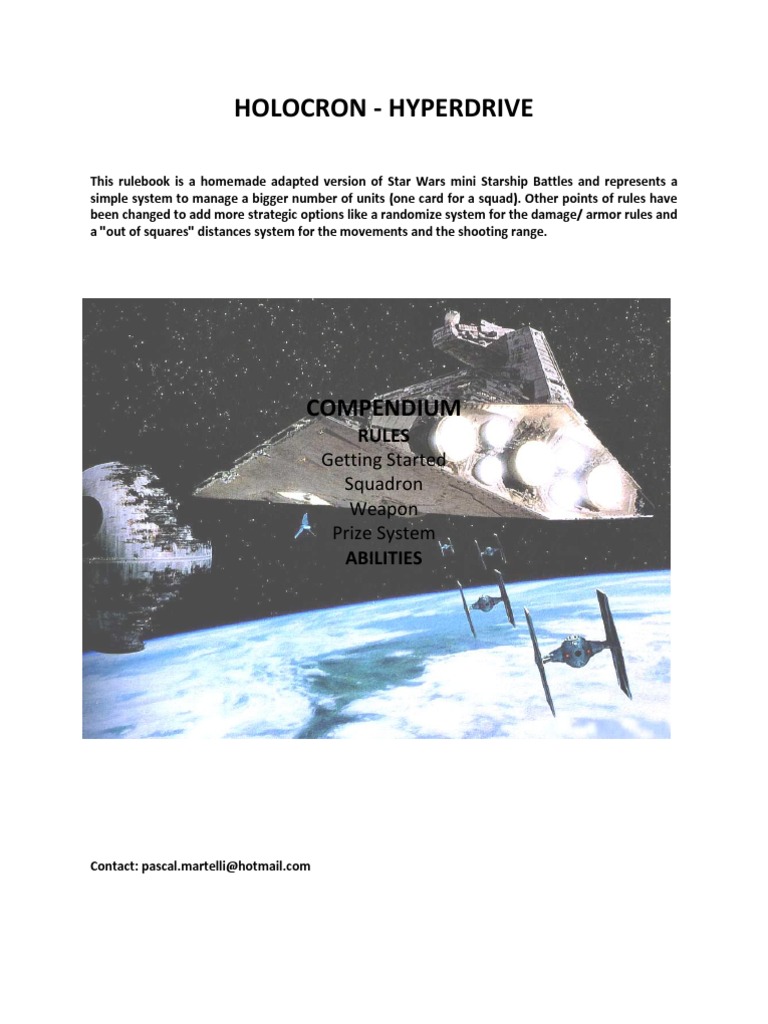 Holocron - Hyperdrive: Compendium | PDF | Ion | Fighter Aircraft