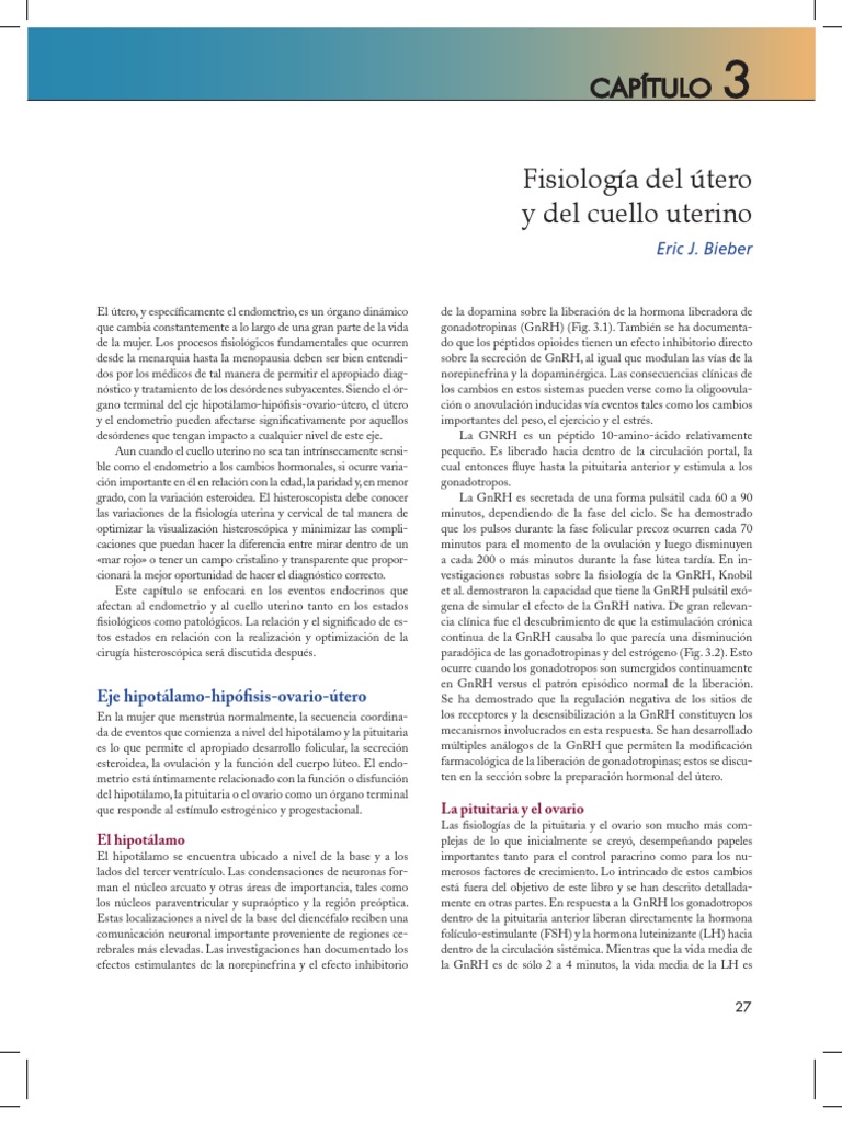 Anatomia Y Fisiologia Del Utero Pdf Descargar Gratis Pdf Hormona