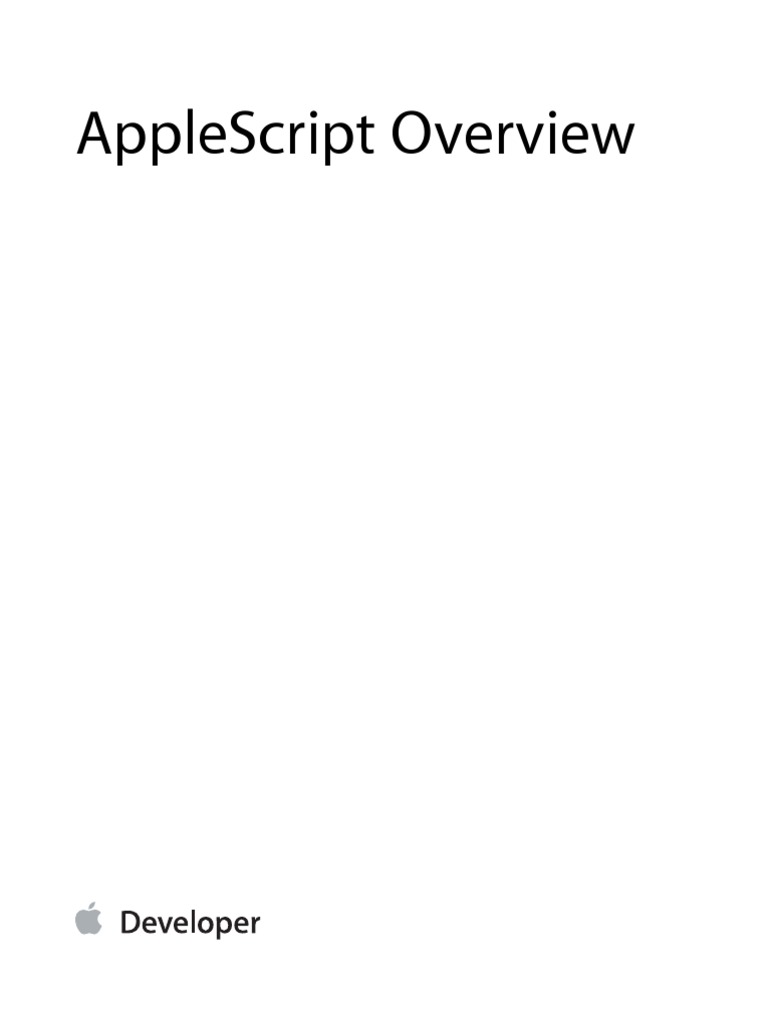 Apple Script X | PDF | Scripting Language | Command Line Interface