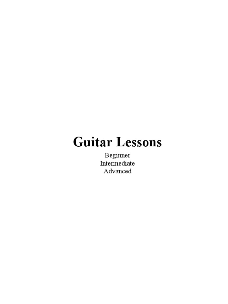 Beginner Guitar Tuning and Tablature Guide | PDF | Language Arts ...
