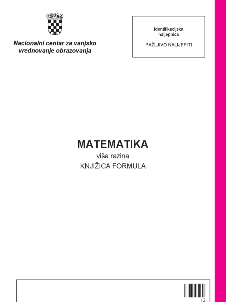 Matematicke Formule | PDF