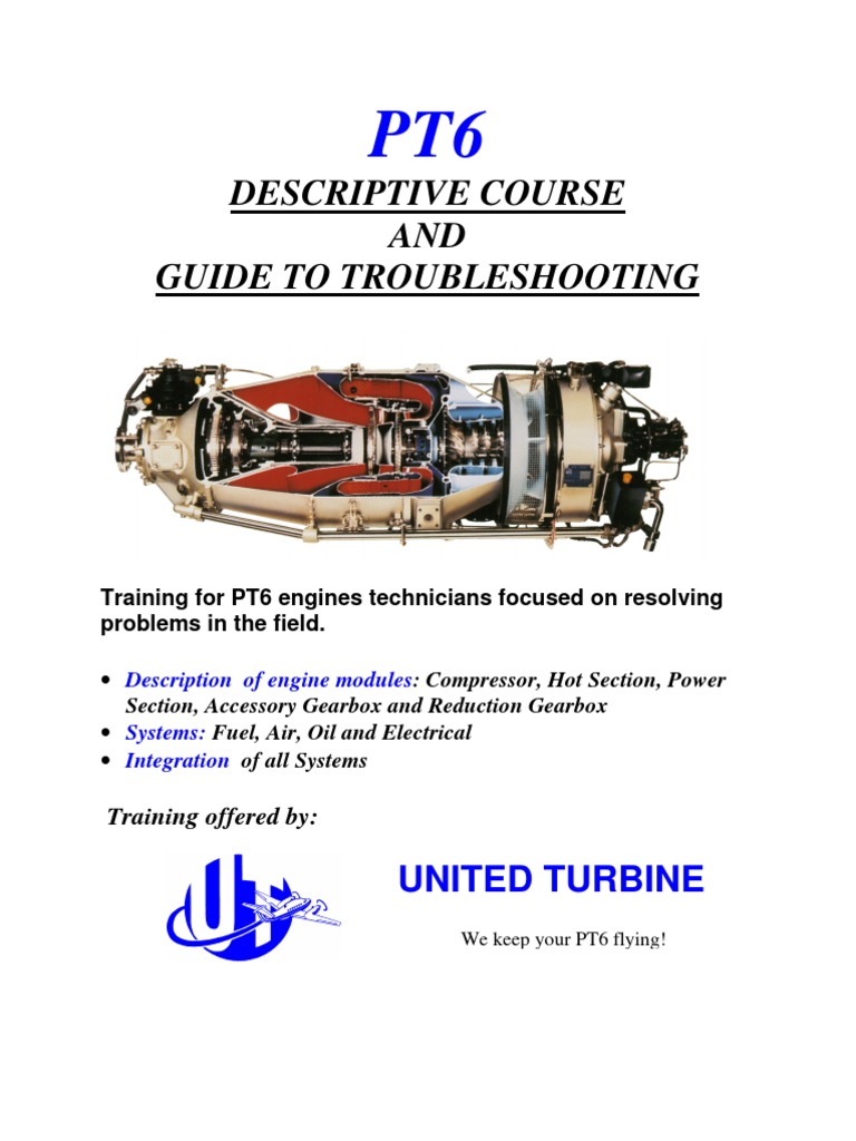 PT6 Training Manual | PDF | Gas Compressor | Transmission (Mechanics)