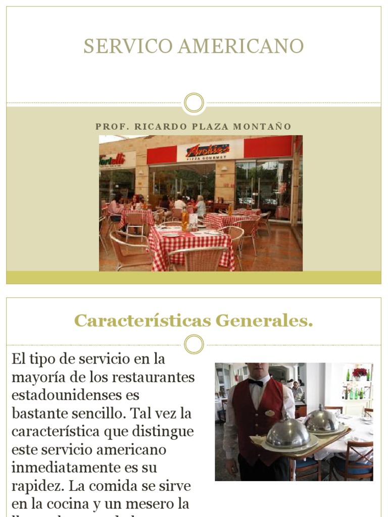 Servicio Americano | PDF | Cuchillería | Comida y bebida