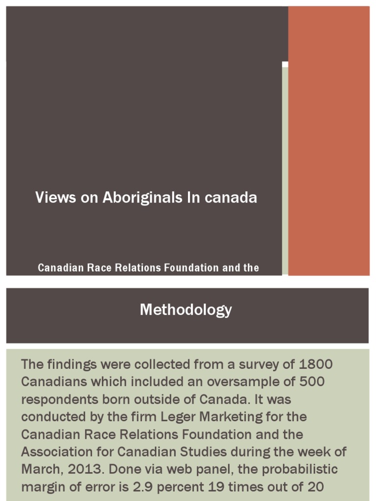 Views On Aboriginals in Canada: Canadian Race Relations Foundation and ...