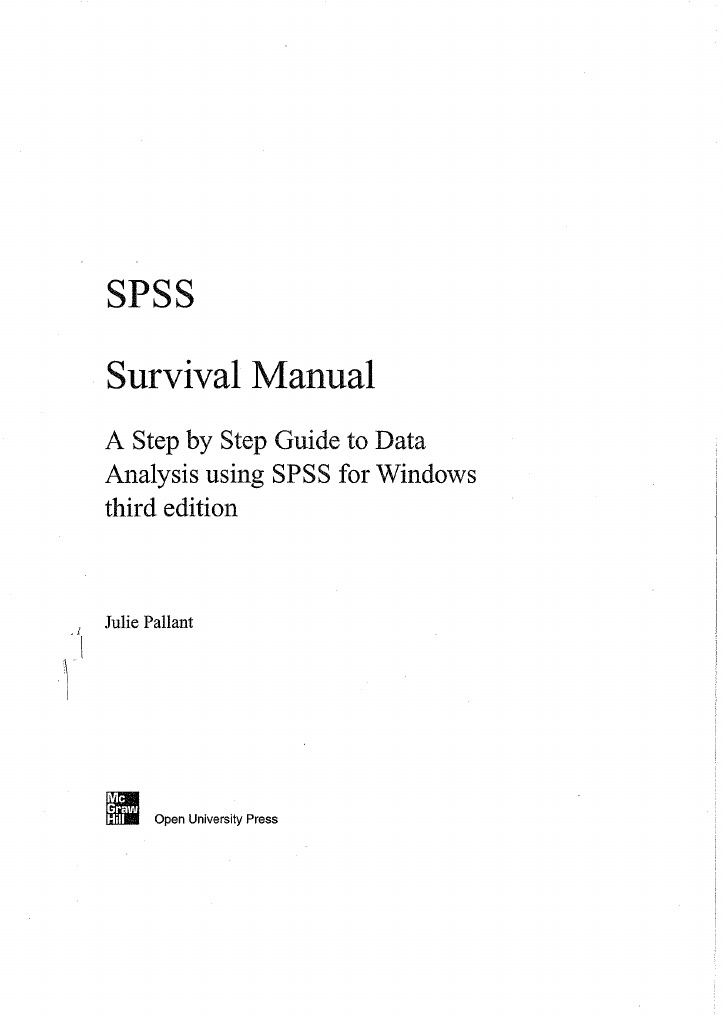 SPSS Survival Manual | PDF