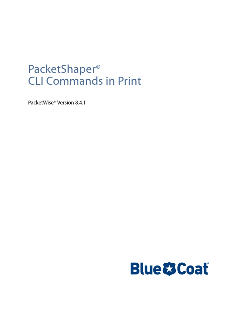 Bluecoat Packet Shaper CLI in Print 8.4 | PDF | Asynchronous Transfer ...