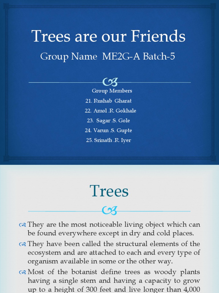 Trees Are Our Friends | PDF | Trees | Natural Resource Management