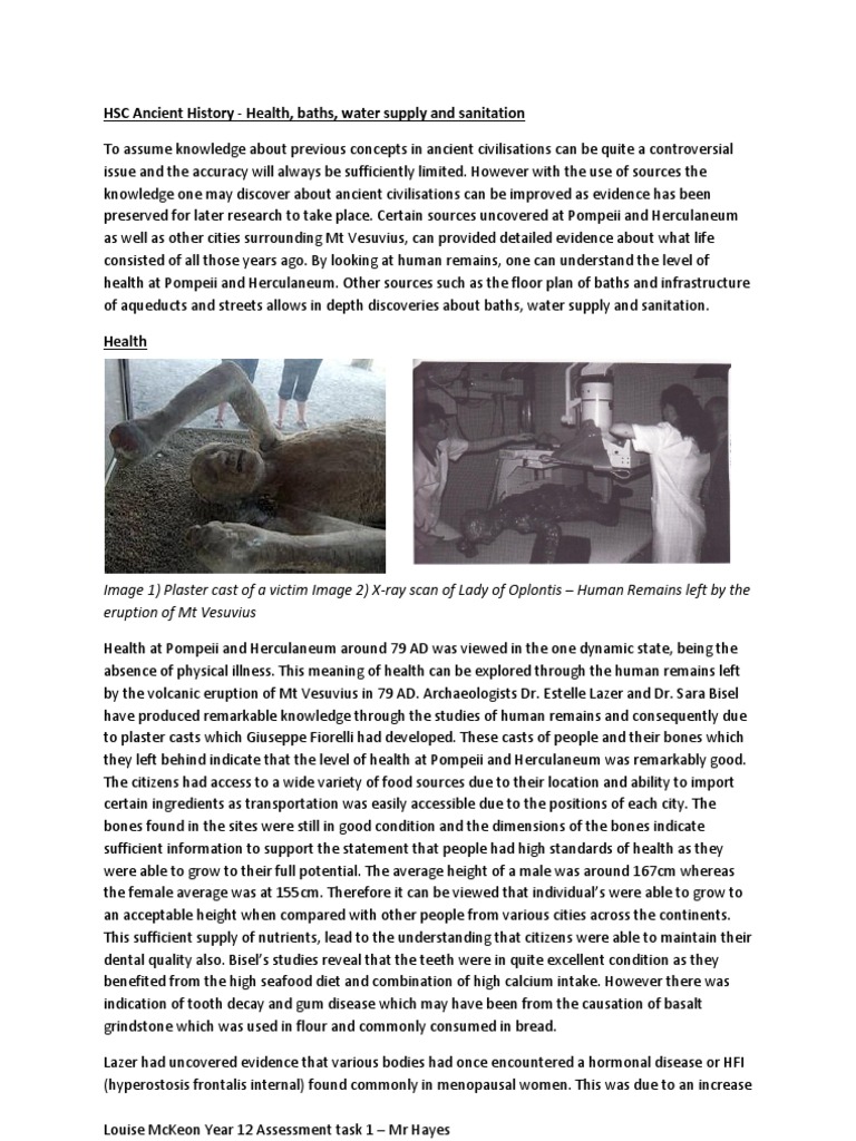 HSC Ancient History Pompeii and Herculaneum | PDF | Pompeii | Sanitary ...