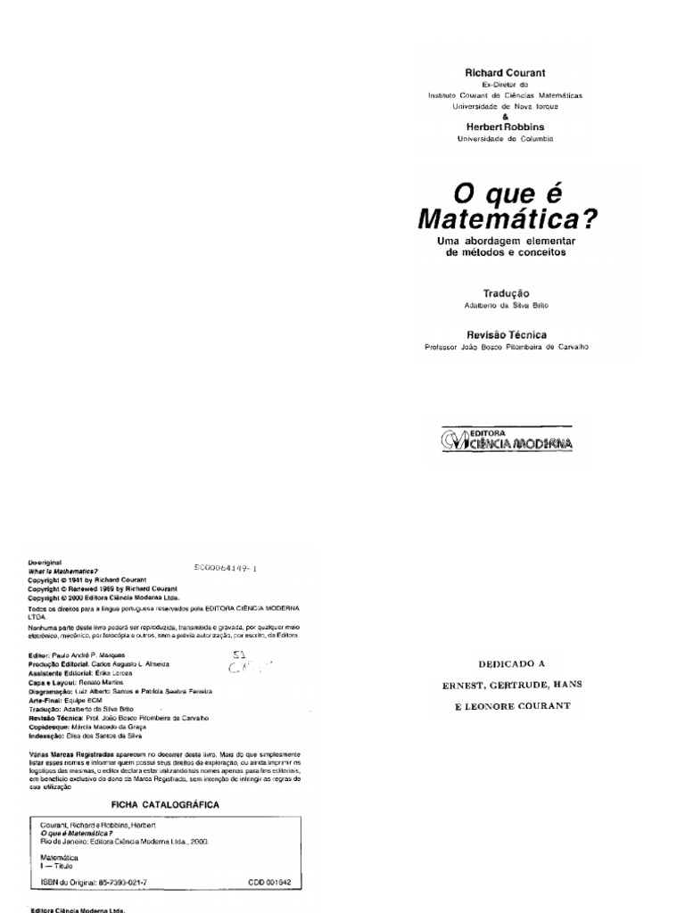 O Que e Matematica - Richard Courant e Herbert Robbins | PDF
