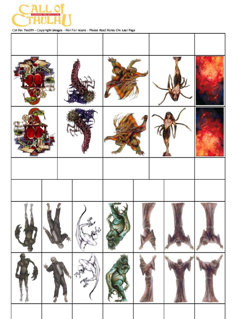 Paz029 - Call of Cthulhu Paper Miniatures | PDF | H. P. Lovecraft ...