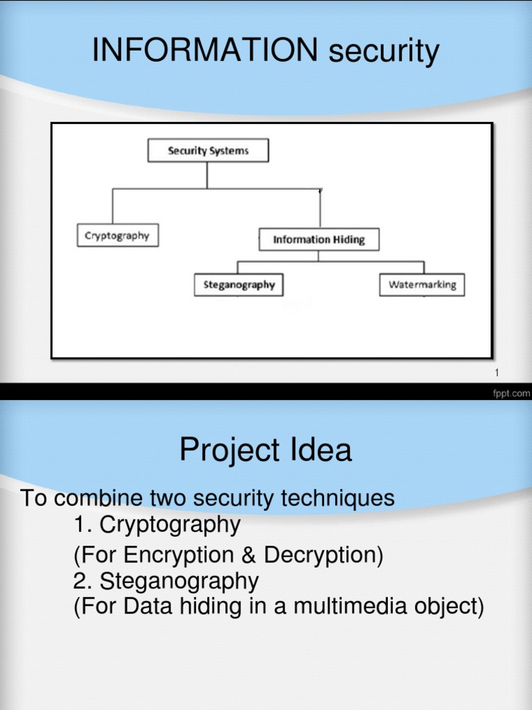 Steganography Presentation | PDF | Wavelet | Cryptography