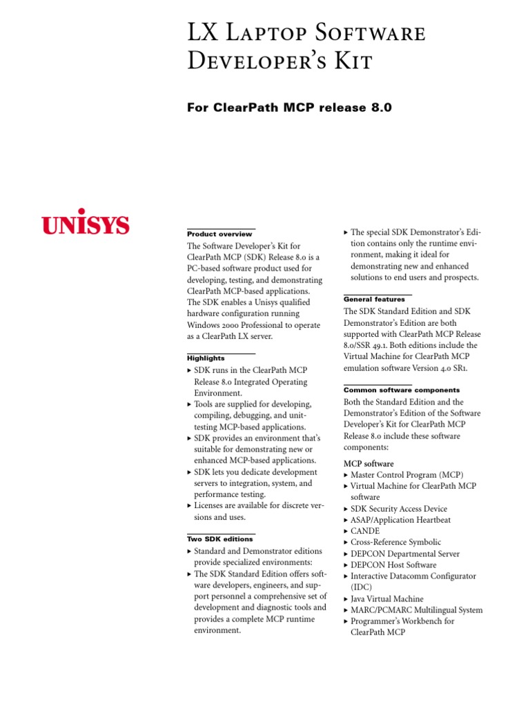 Products Clearpath SDKspecsheet | PDF | Internet Protocol Suite ...