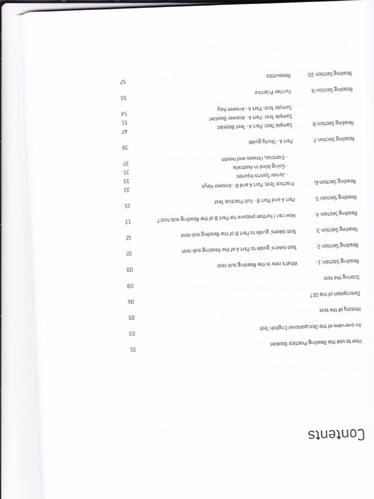 Oet Reading Practice Material | PDF | Visual Impairment | Physical Exercise