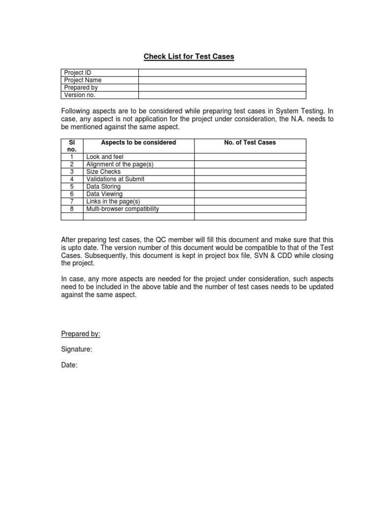 Unit Testing Checklist for Developers | PDF | Parameter (Computer ...